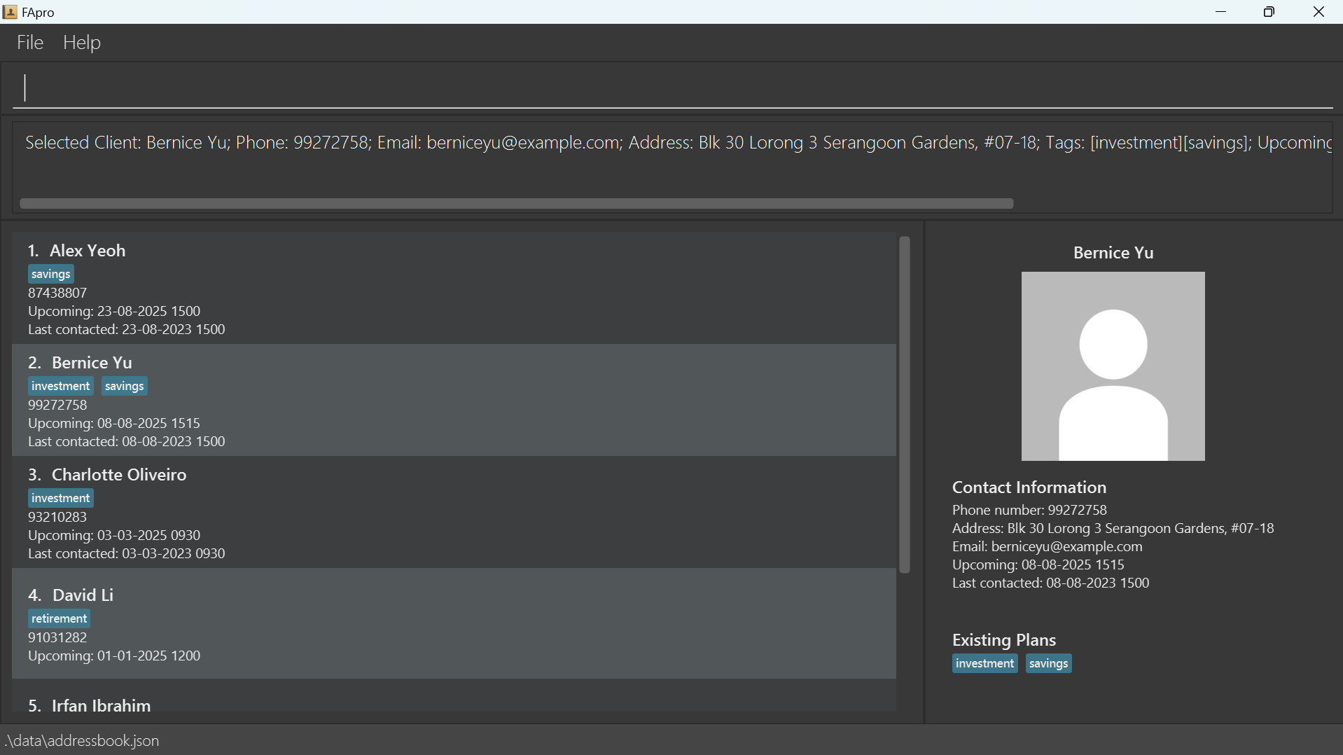 FApro - AddressBook Level-3